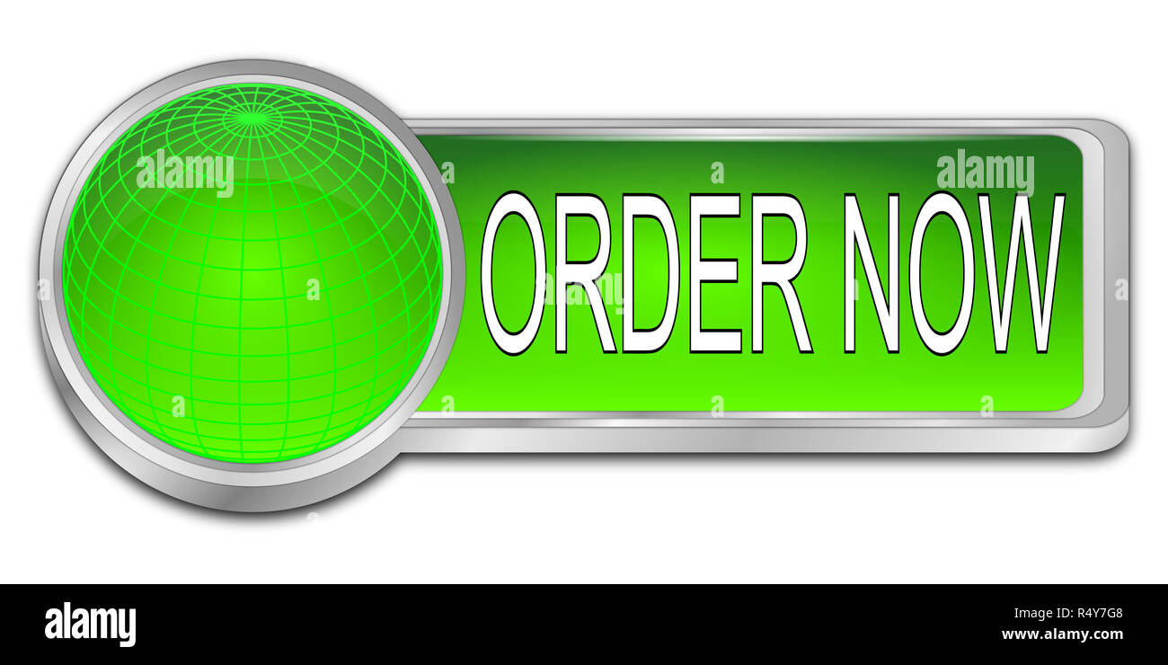 decorative green Order now dash Button - 3D illustration Stock Photo ...