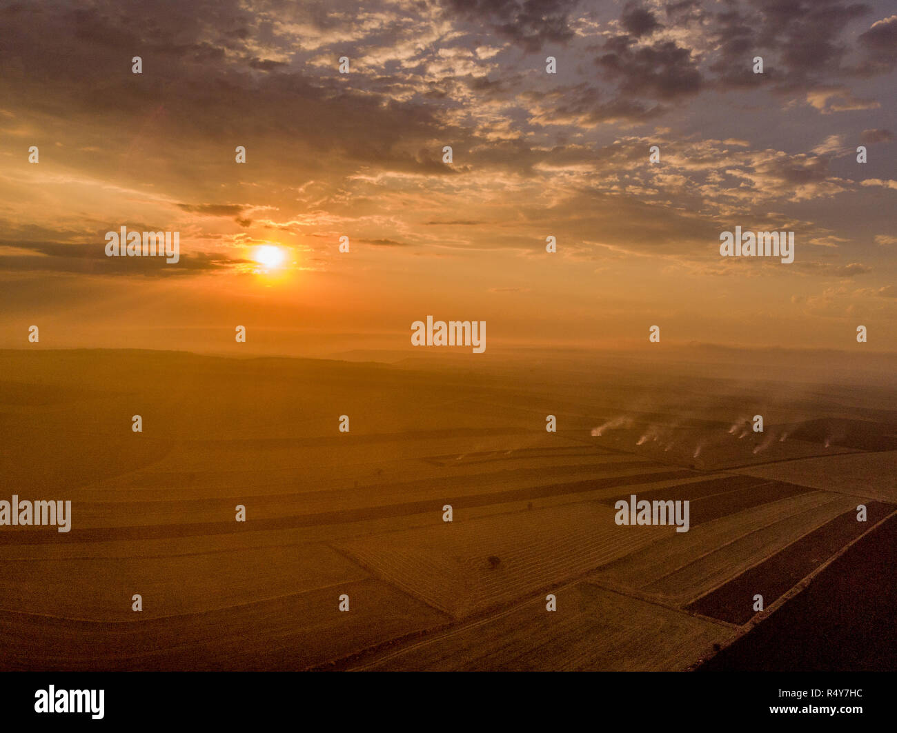 Aerial view of fields with geometric shapes Stock Photo - Alamy