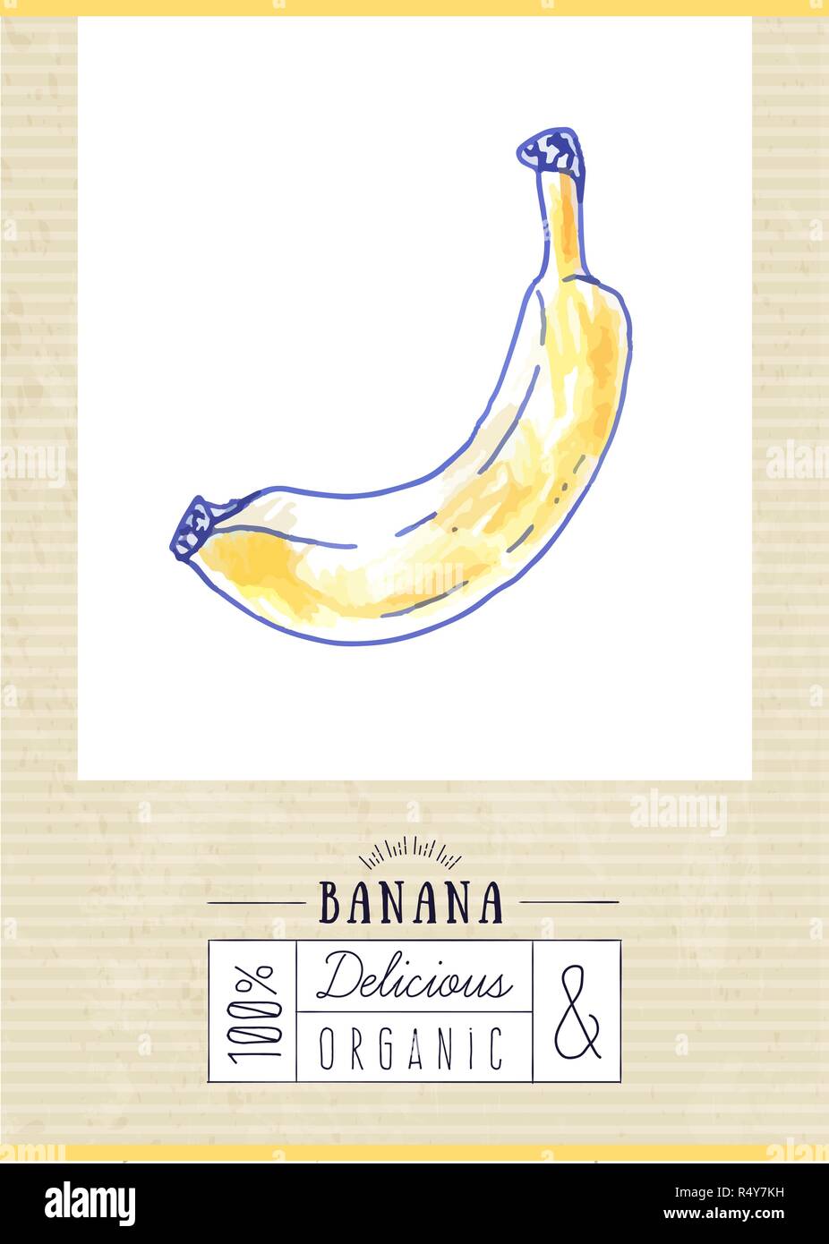 Vintage hand drawn banana Stock Vector Images - Alamy