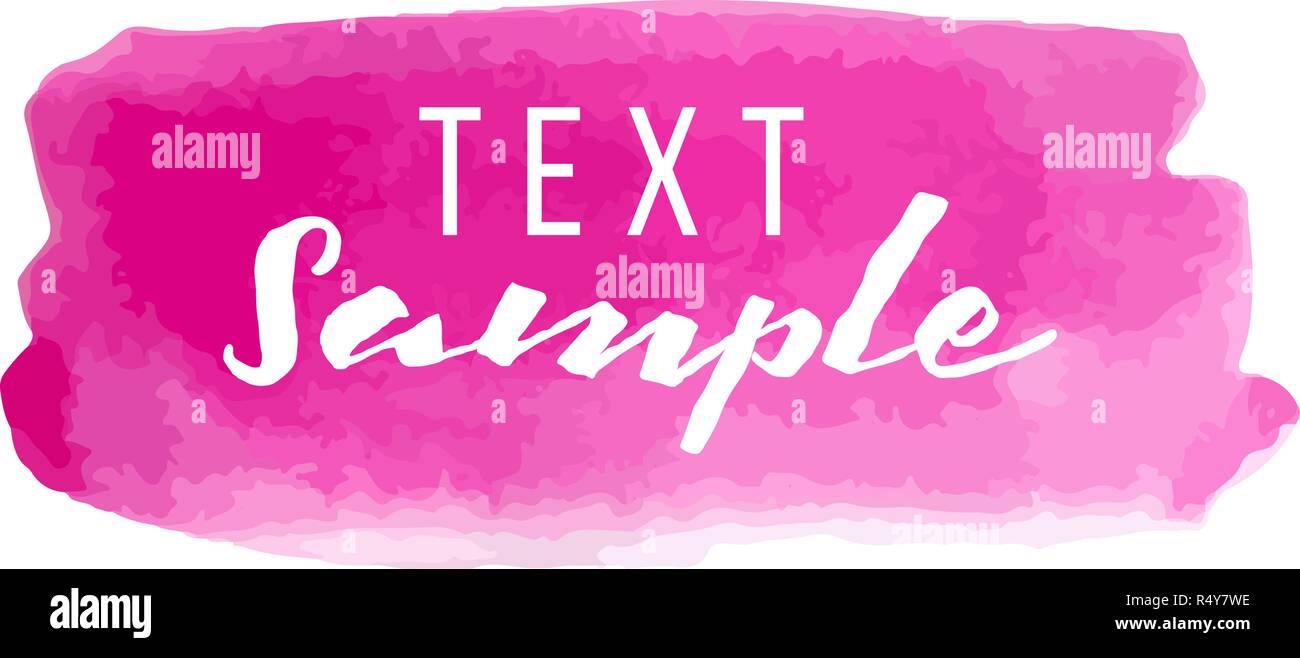 watercolor hand drawn pink banner Stock Vector Image & Art - Alamy