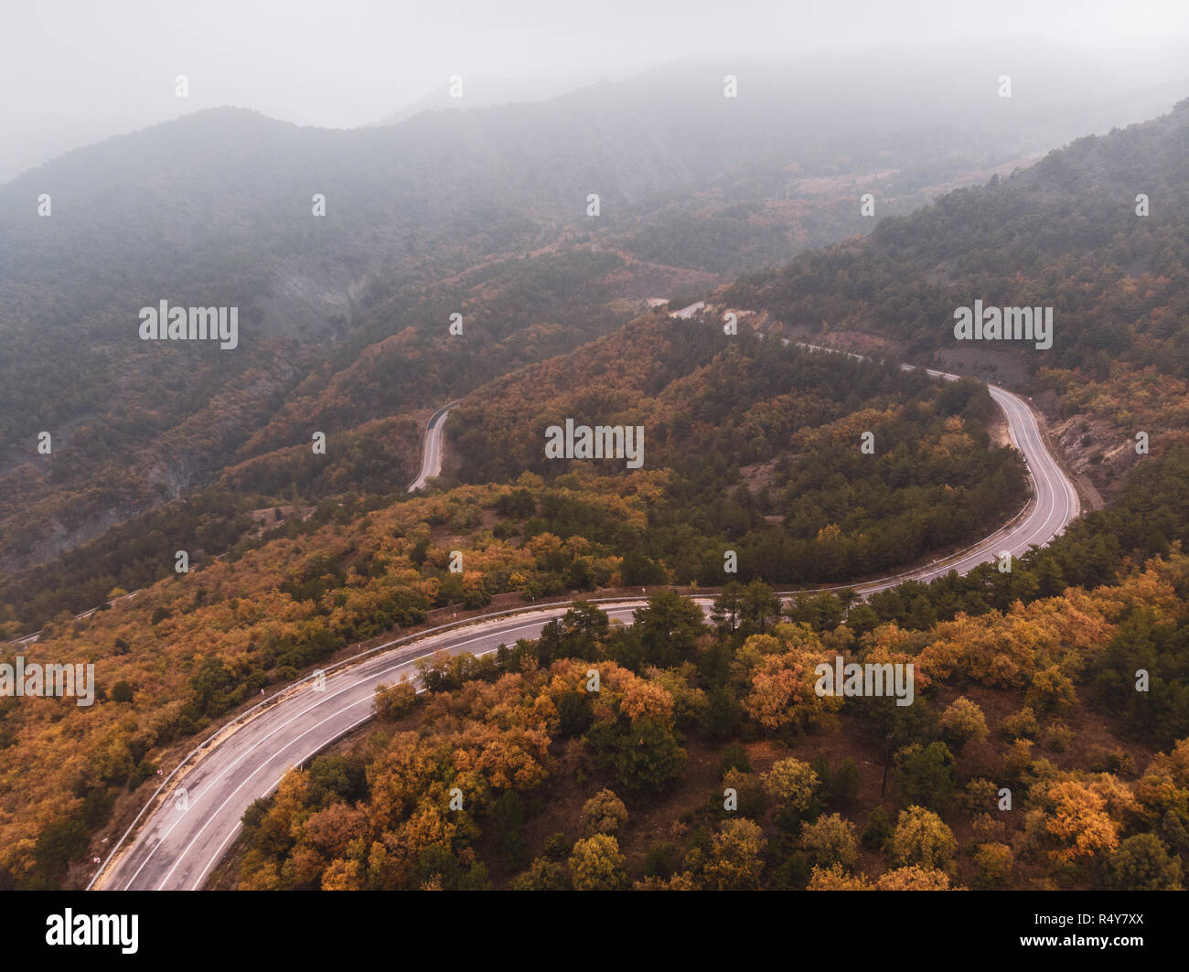 Aerial view old mountain forest hi-res stock photography and images - Alamy