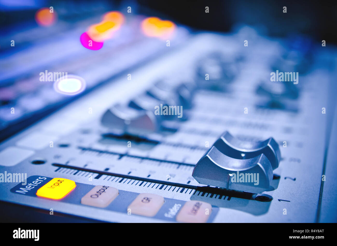 sound music mixer control panel Stock Photo - Alamy