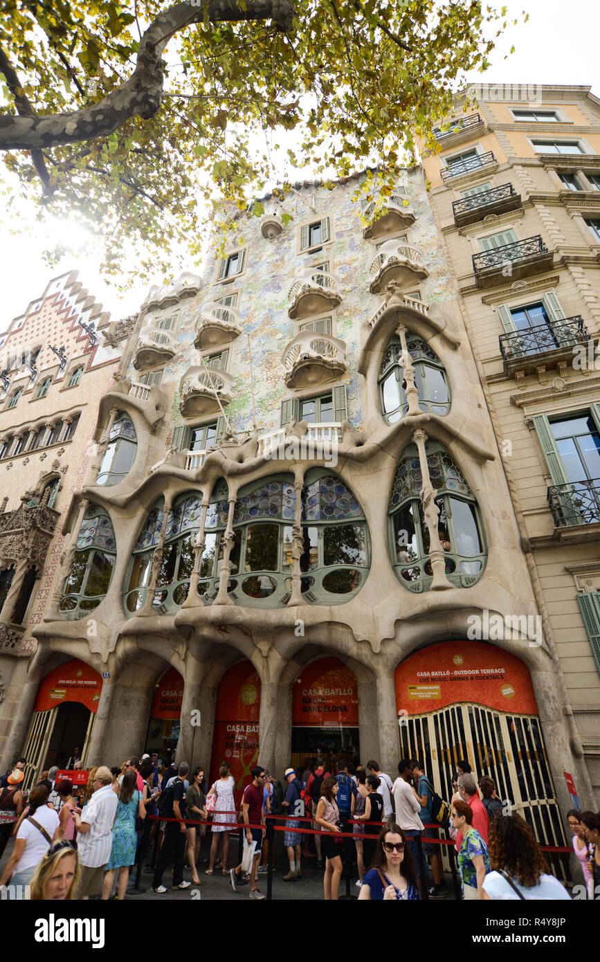 Casa Batllo building by Gaudi Barcelona Stock Photo - Alamy