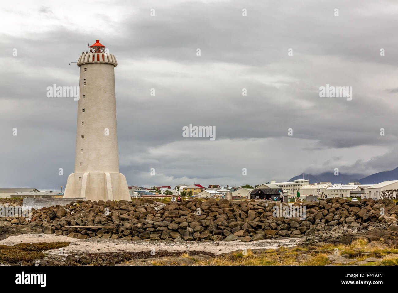 Lighthouse at Akranes in Iceland Stock Photo - Alamy