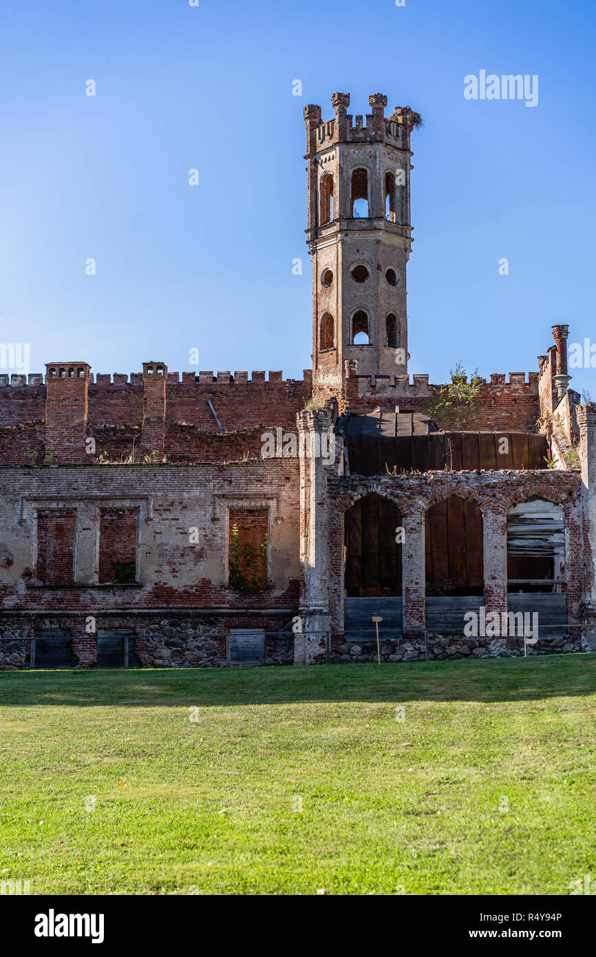 Old Ruins of the Castle with the Tower - Ancient Building Stock Photo ...