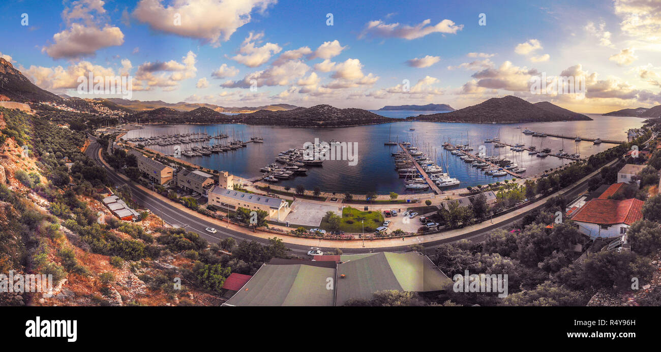 Aerial view of Kas Marina Stock Photo - Alamy
