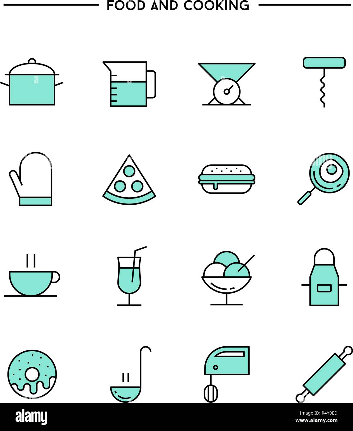 Cooking icons hi-res stock photography and images - Alamy