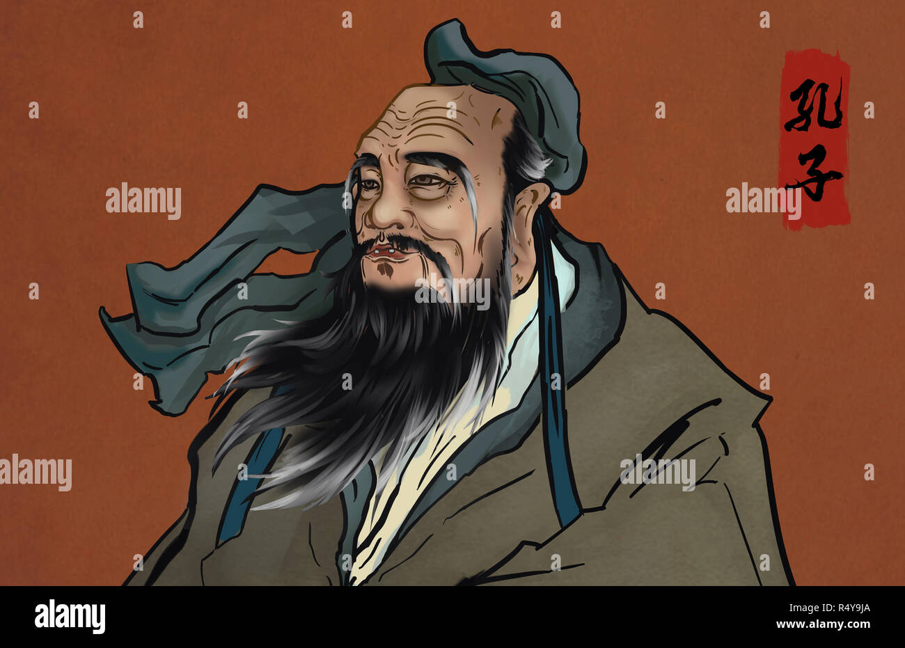 Paintings confucius hi-res stock photography and images - Alamy