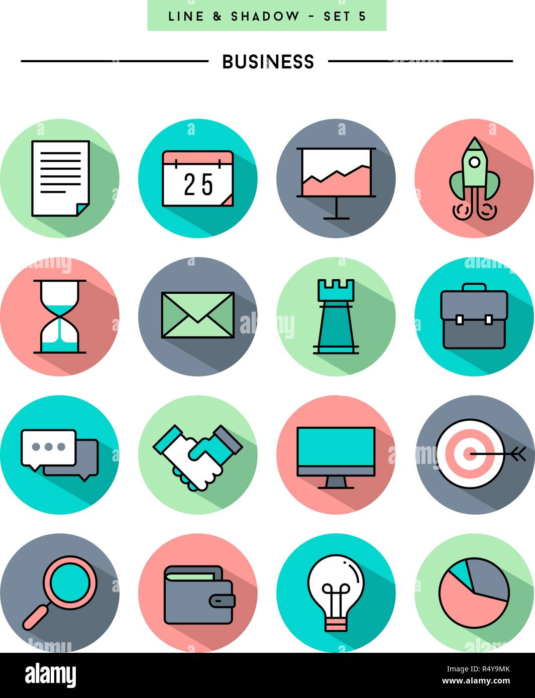 Business prosperity line icons Stock Vector Images - Alamy