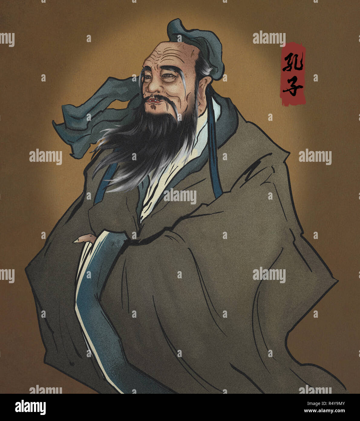 Paintings confucius hi-res stock photography and images - Alamy