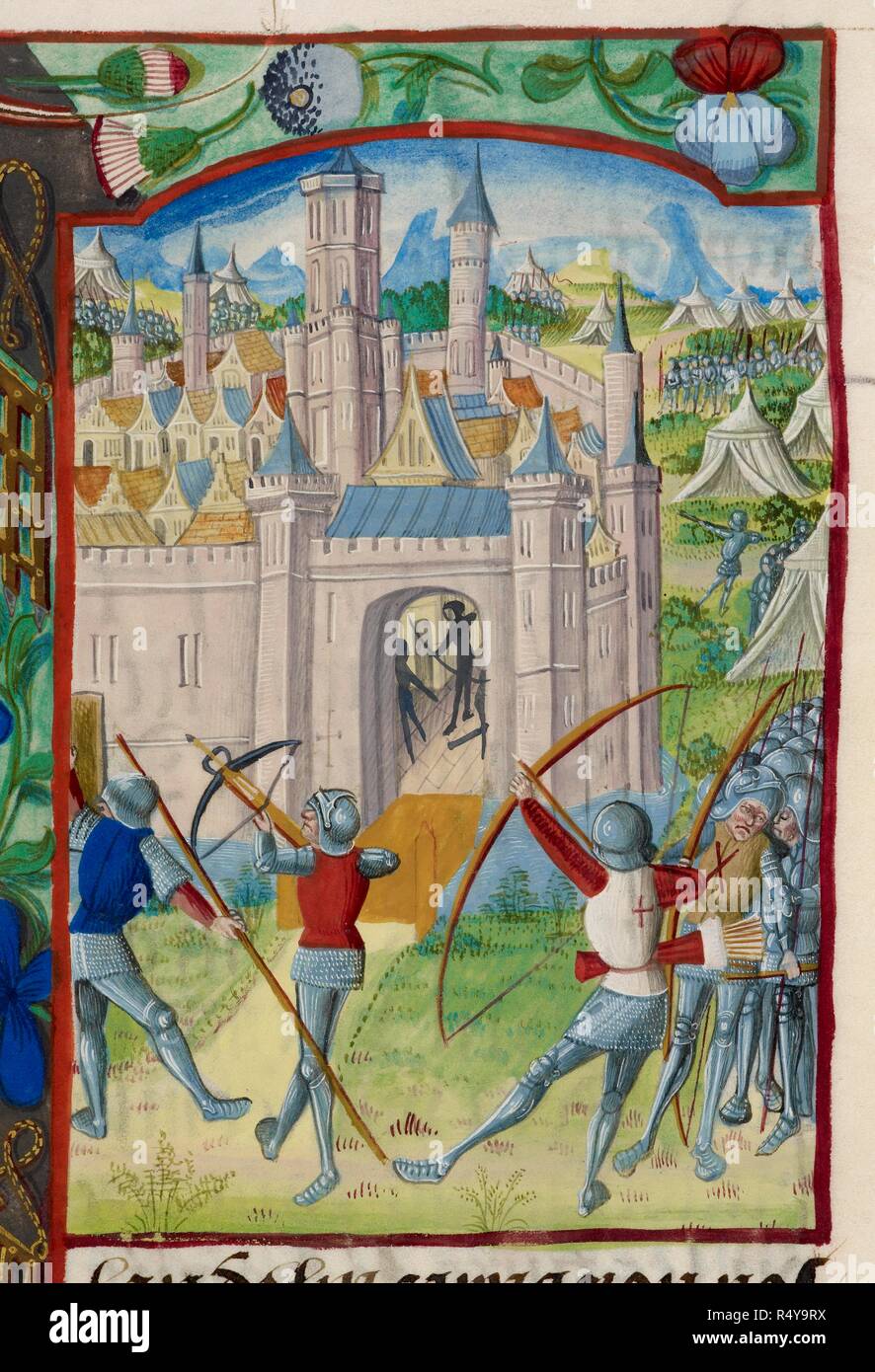 Medieval manuscript castle siege hi-res stock photography and images ...