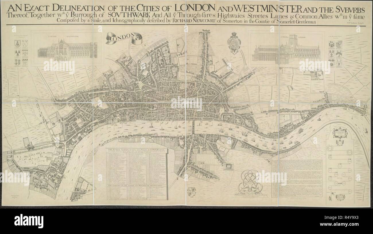 Map london 1658 hi-res stock photography and images - Alamy