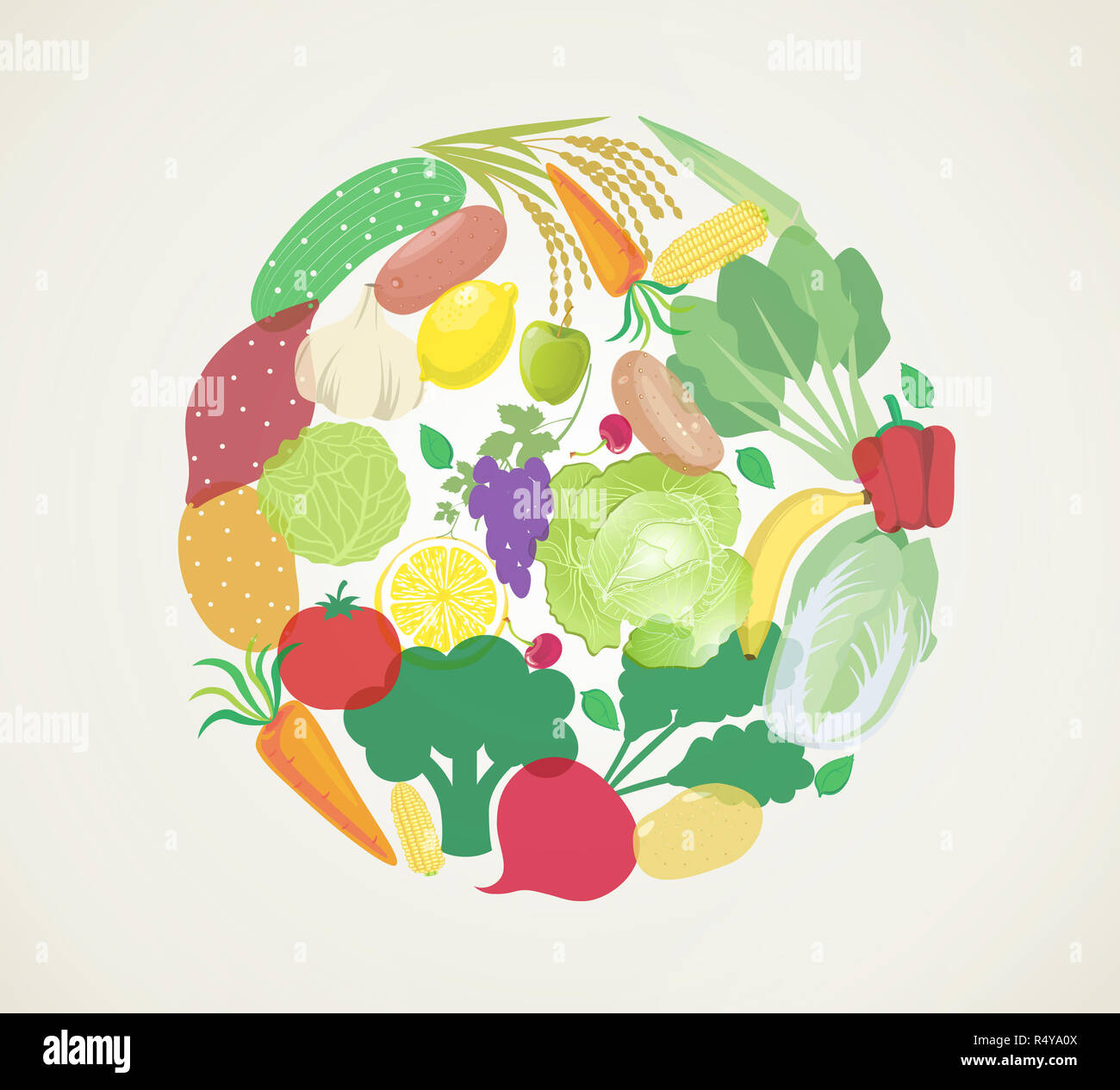 Digital art fruit vegetables hi-res stock photography and images - Alamy