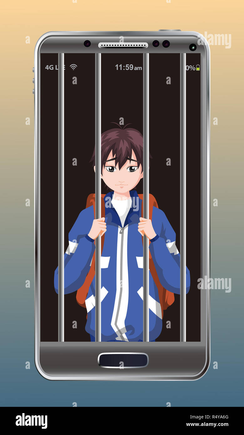 Mobile phone addiction Stock Photo - Alamy