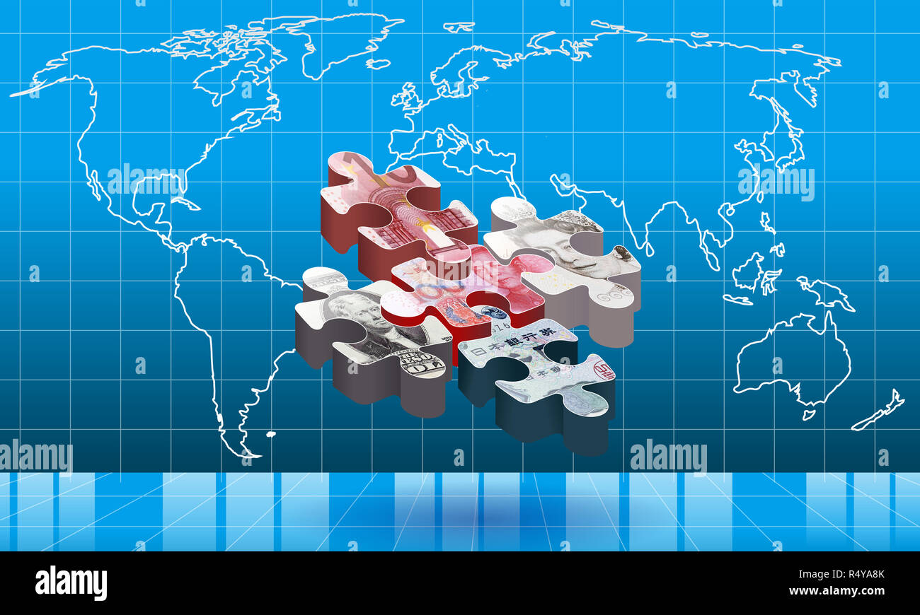 Jigsaw puzzle illustrations Stock Photo - Alamy