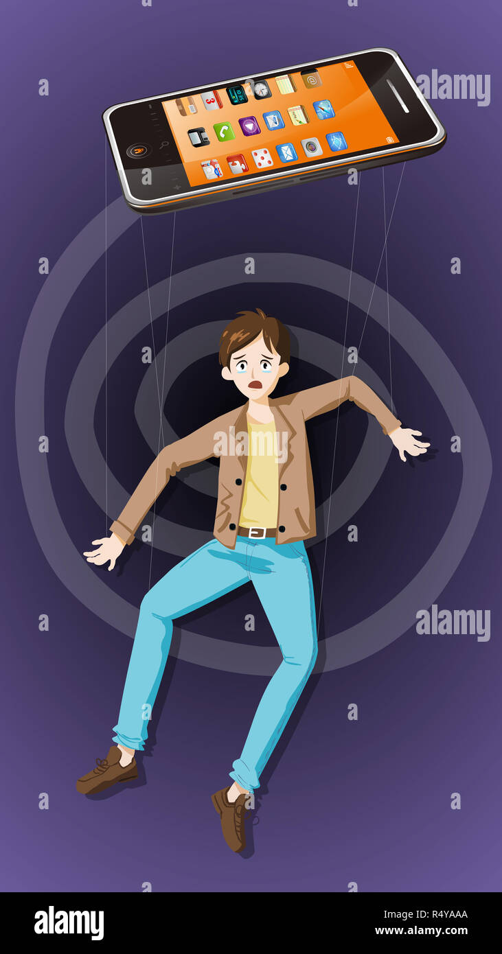 Mobile phone addiction Stock Photo - Alamy