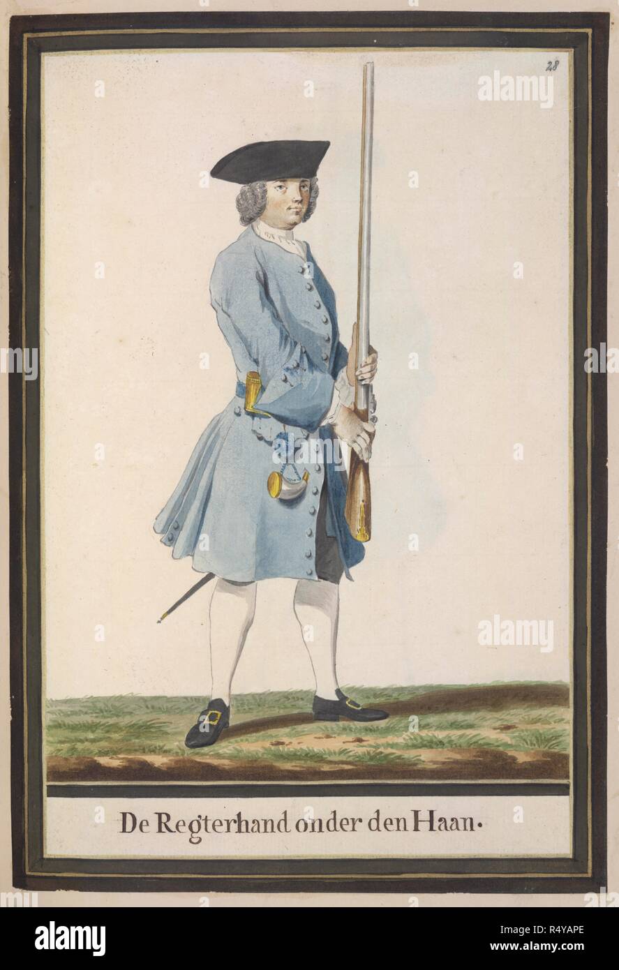 Soldier with musket. Drawings of Dutch Military Costurmes and Musket ...