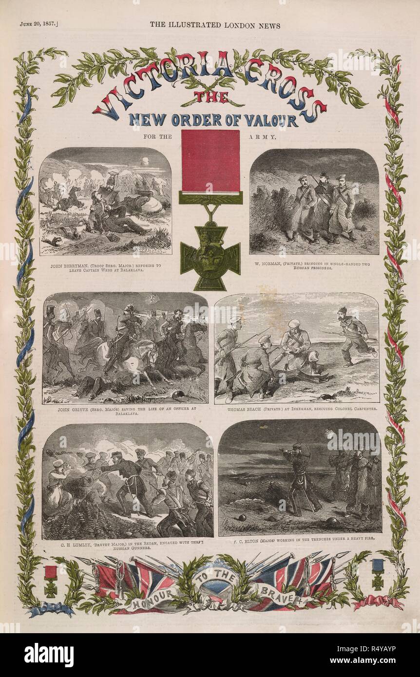 Victoria Cross, the new order of valour for the army'. Those mentioned ...