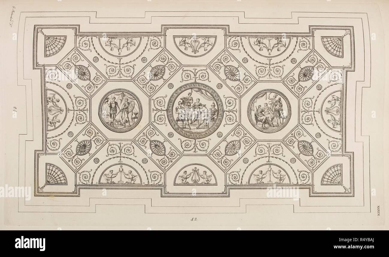 Ceilings, composed in the style of the Antique Grotesque. A series of ...