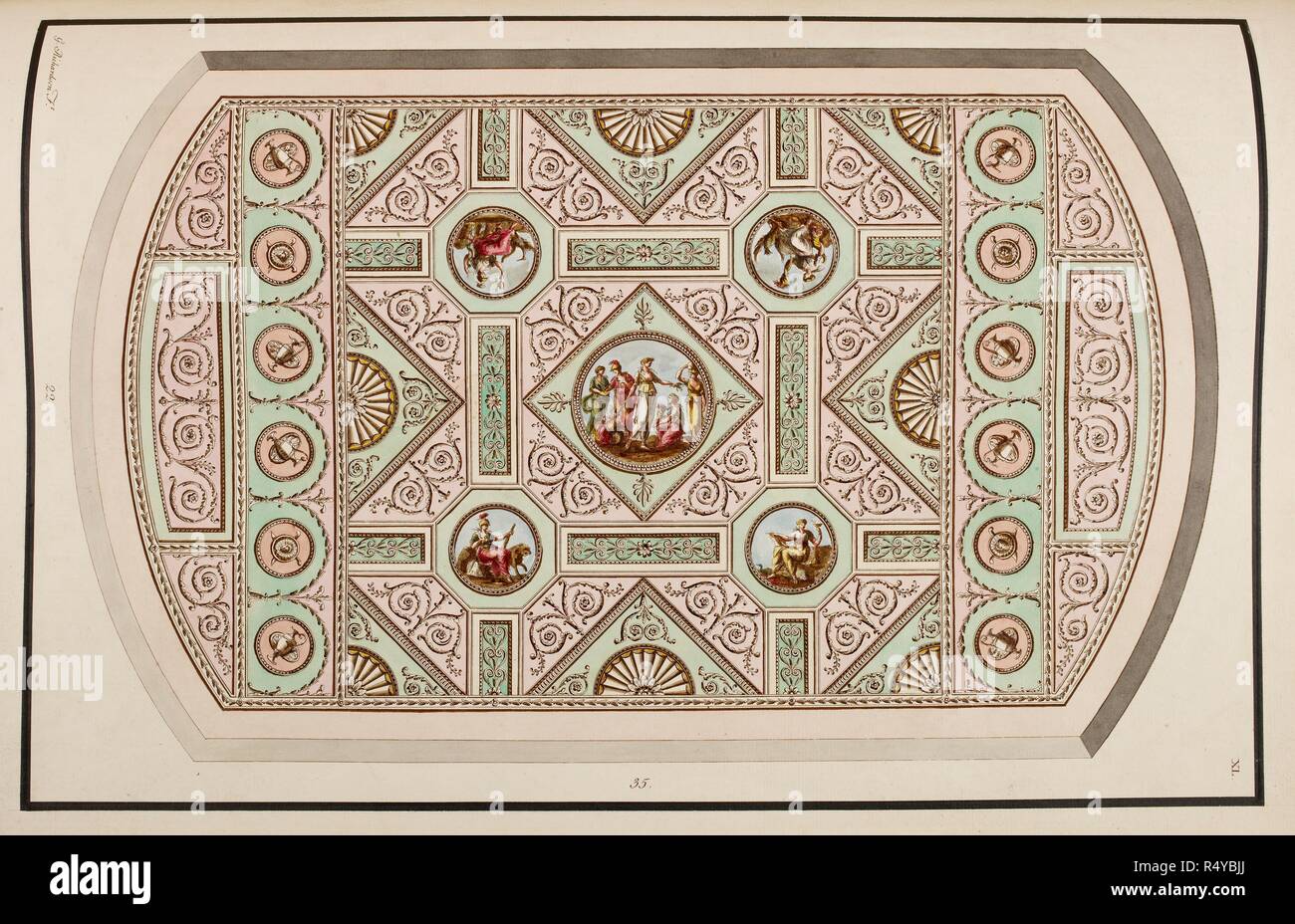Ceilings, composed in the style of the Antique Grotesque. A series of ...