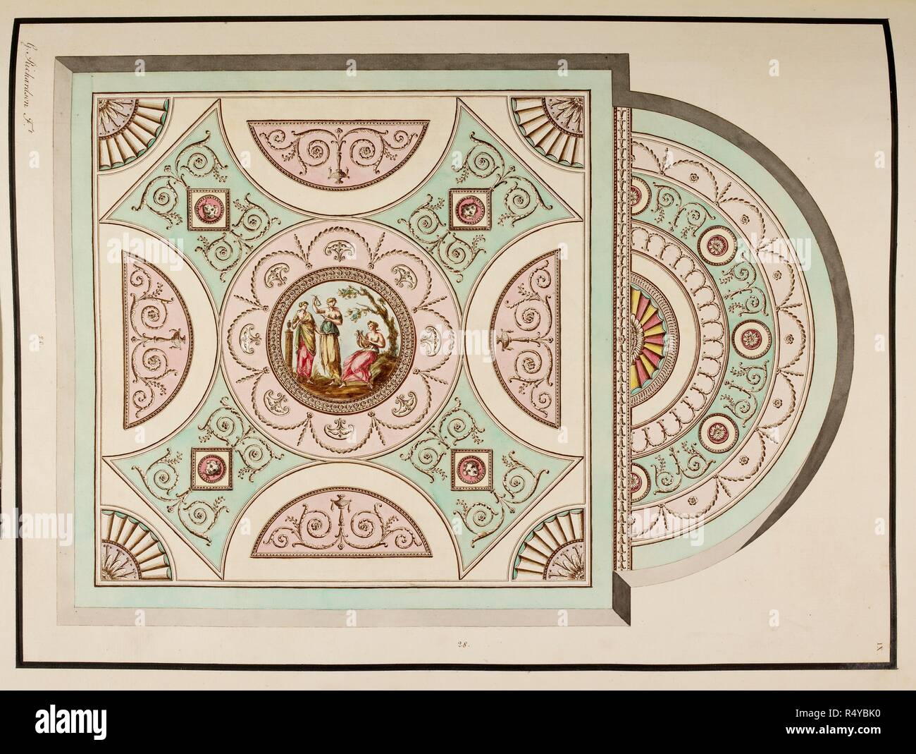 Design for a ceiling. A Book of Ceilings. London, 1776. Source: 55.i.18 ...