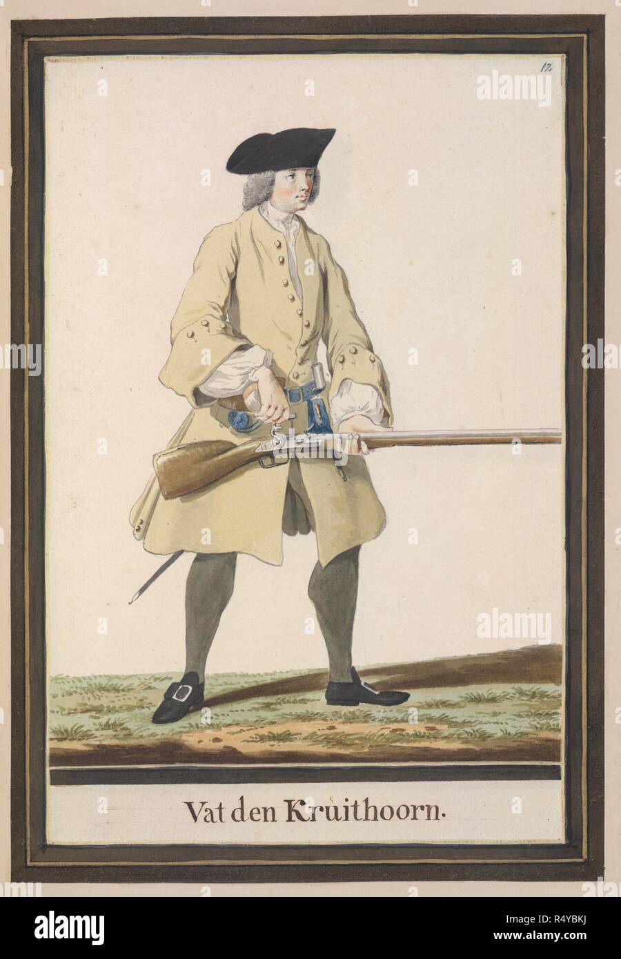 Soldier with musket. Drawings of Dutch Military Costurmes and Musket ...