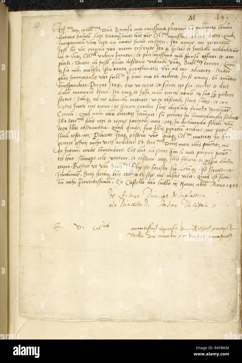 Letter from King Henry VII to King Ferdinand and Queen Isabella of ...