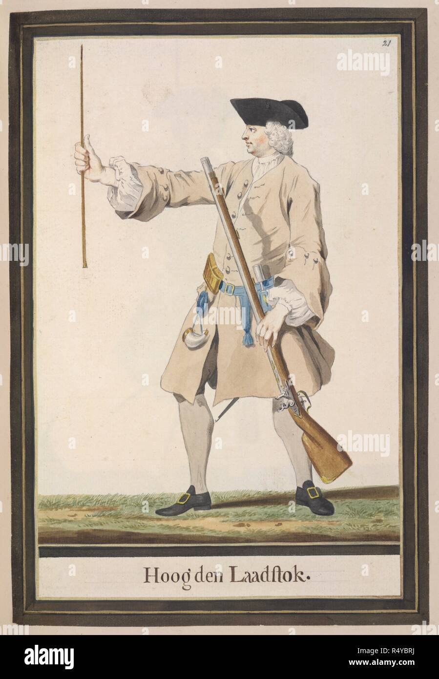 Soldier with musket. Drawings of Dutch Military Costurmes and Musket ...