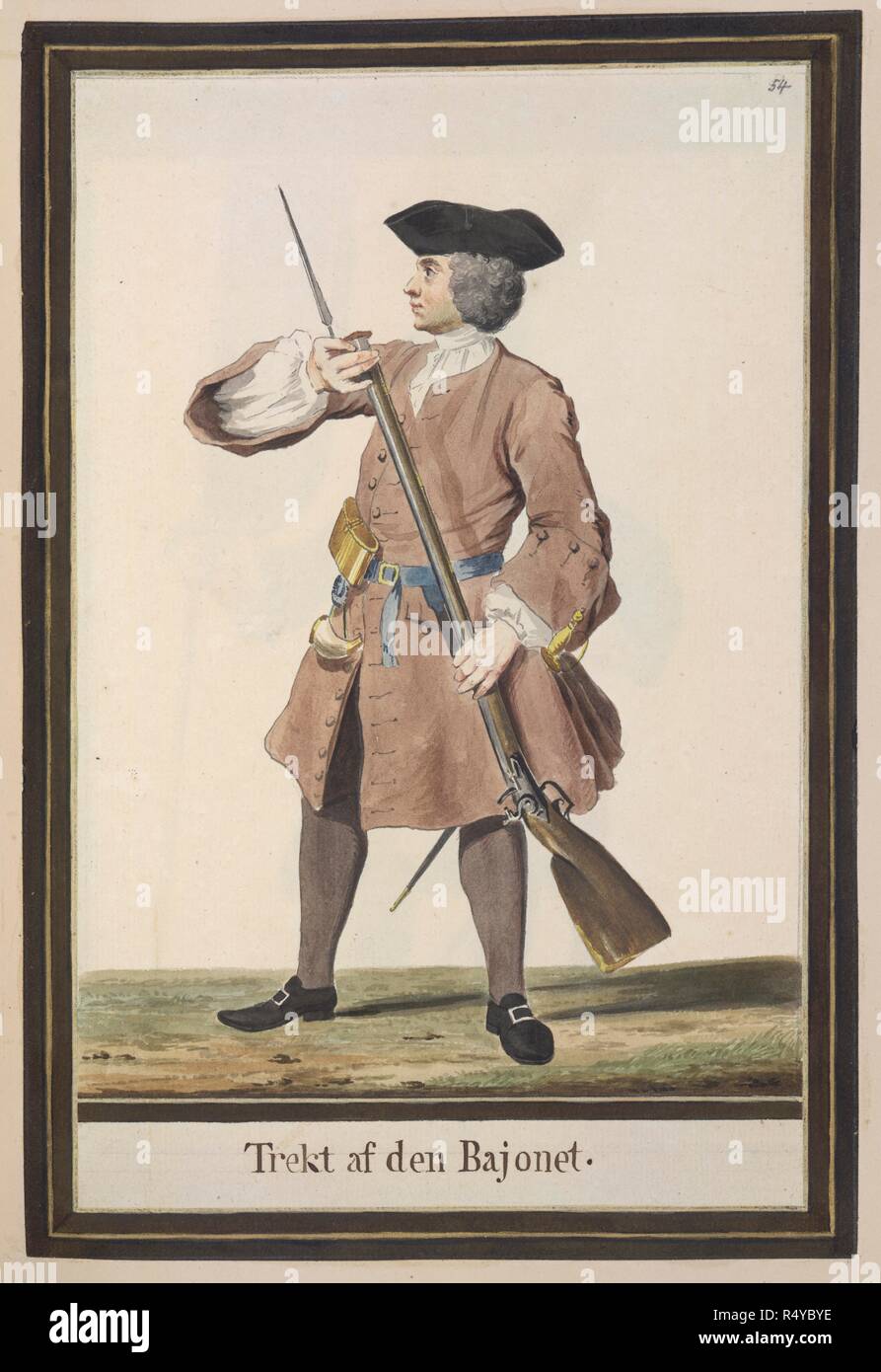 Soldier with musket. Drawings of Dutch Military Costurmes and Musket ...