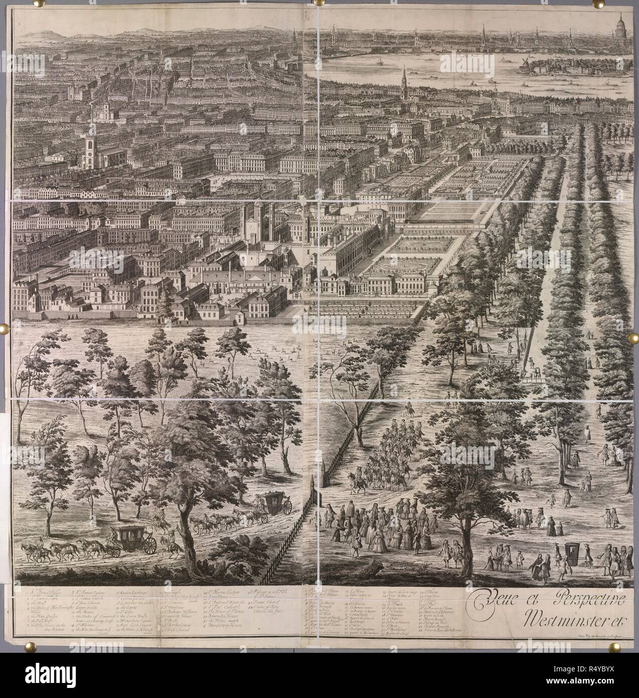 A partial view of the City of London. [London], [1710]. (Left half ...
