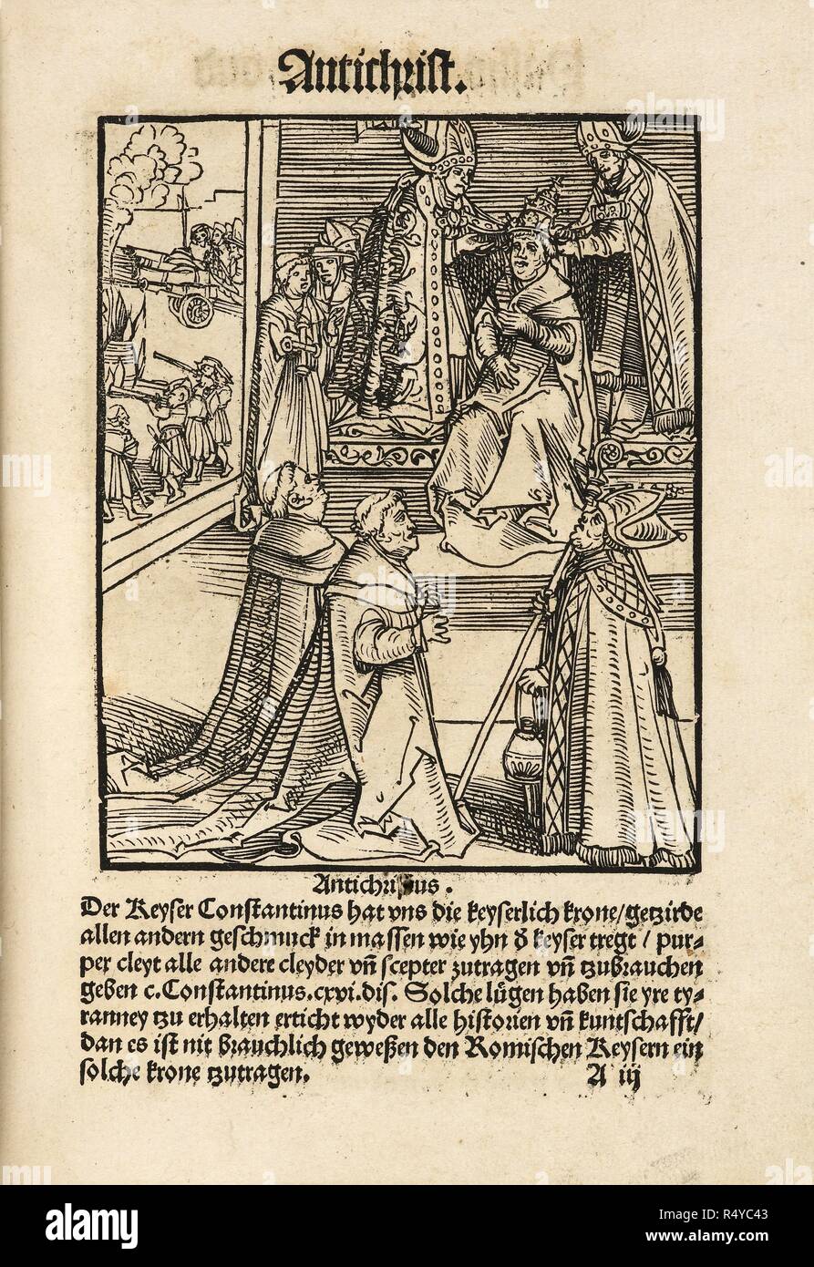Illustrated page from Martin Luther's 'Passional Christi und ...