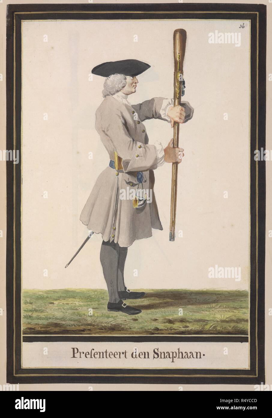Soldier with musket. Drawings of Dutch Military Costurmes and Musket ...