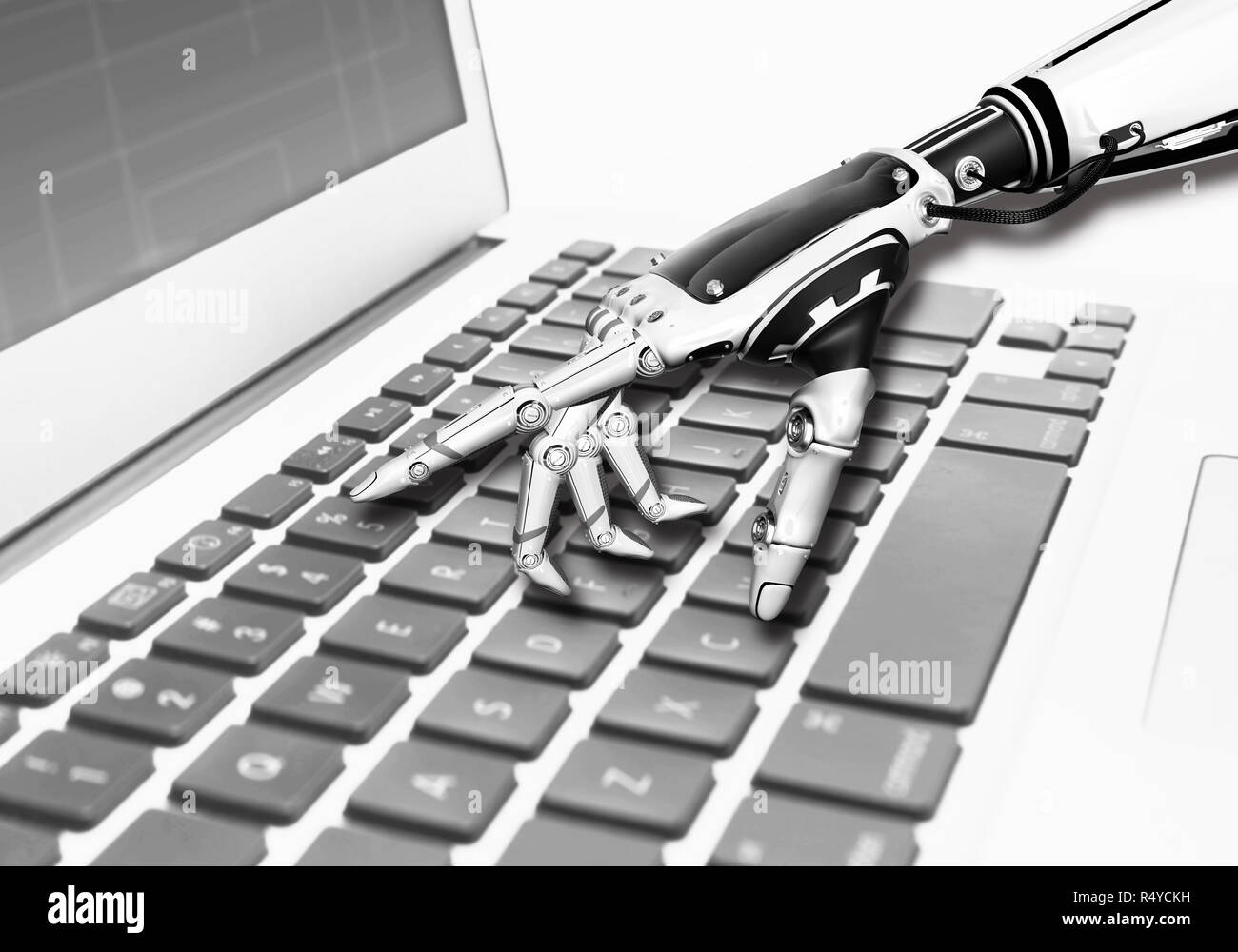 Manipulator and laptops Stock Photo - Alamy