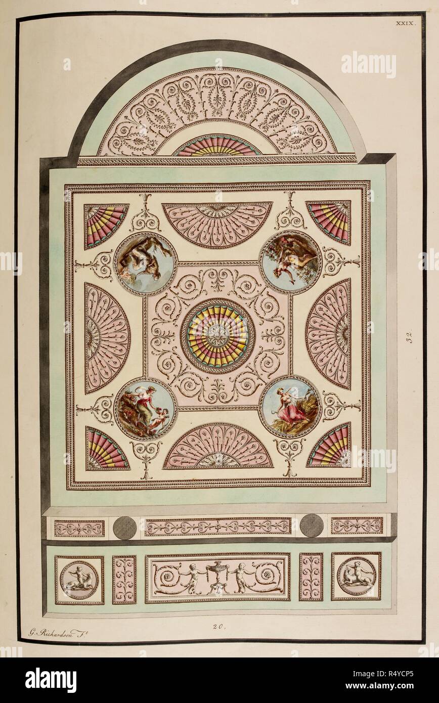 Ceilings, composed in the style of the Antique Grotesque. A Book of ...