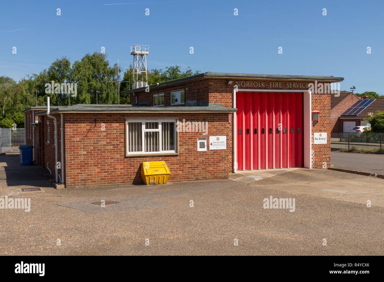 Single engine village fire station Stock Photo - Alamy