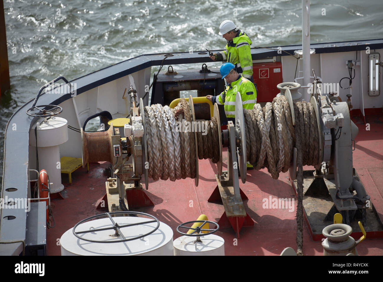 Ferry personnel at work Stock Photo - Alamy