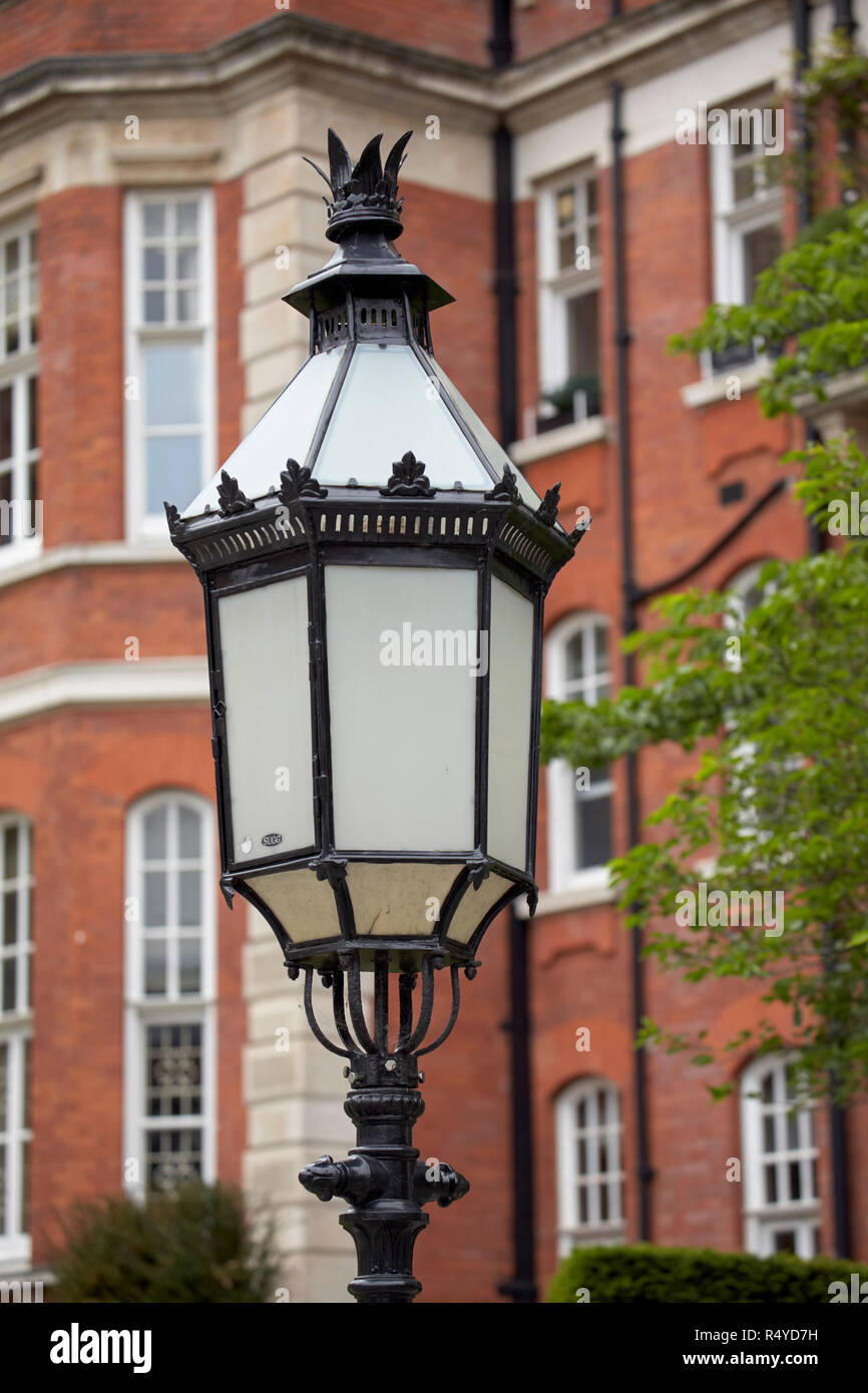 Traditional street lighting near the Royal Albert Hall, London Stock ...