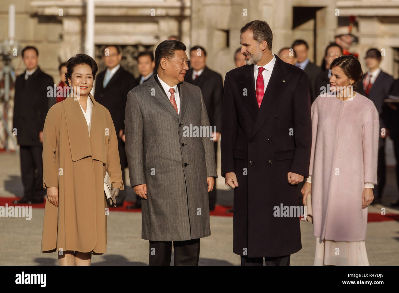 Madrid, Spain. 28th Nov, 2018. Madrid Queen Letizia and King Felipe ...