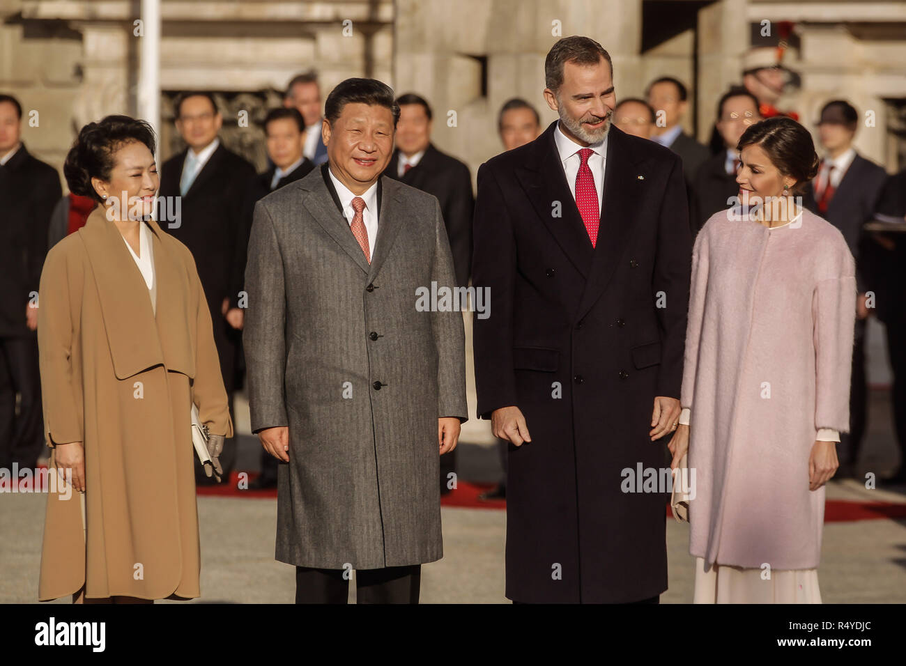 Madrid, Spain. 28th Nov, 2018. Madrid Queen Letizia and King Felipe ...