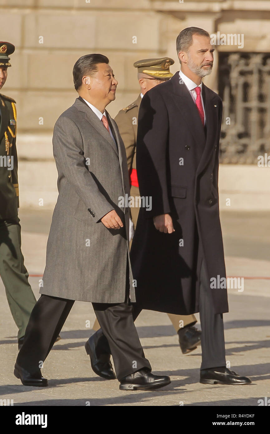 Madrid, Spain. 28th Nov, 2018. Madrid Queen Letizia and King Felipe ...