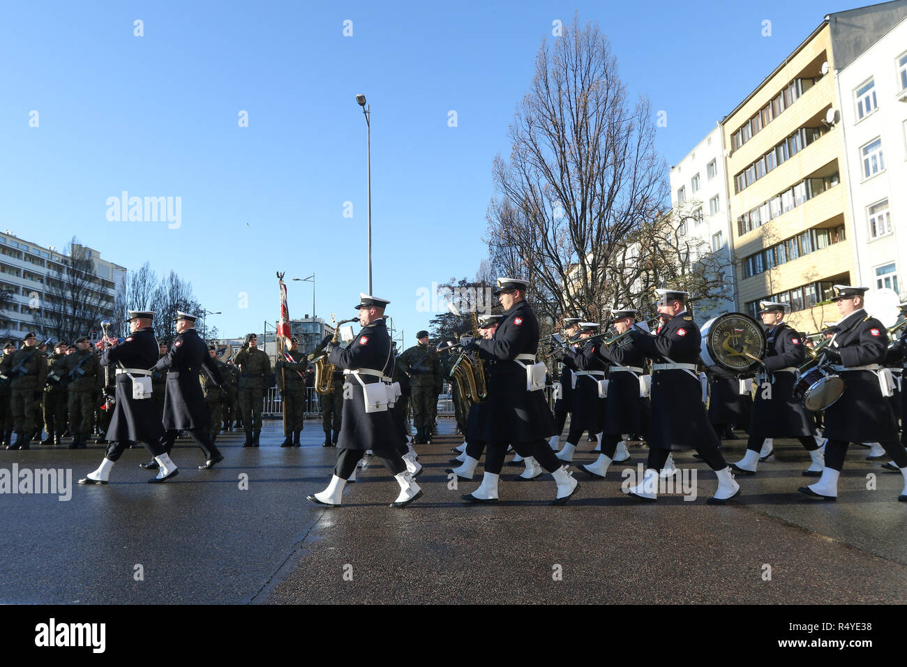 Gdynia, Poland. 28th Nov 2018. Polish Navy soldiers are seen. Polish ...