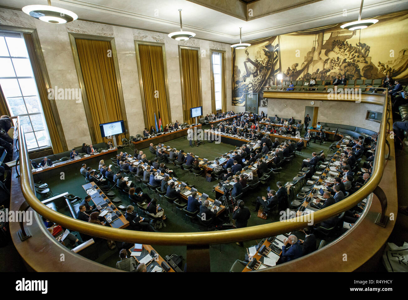General view of the united nations headquarters in geneva hi-res stock ...