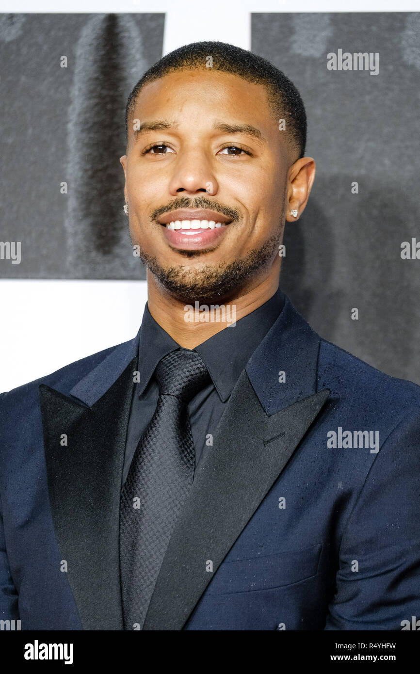 London, UK. 28th November, 2018. Michael B. Jordan at The European ...