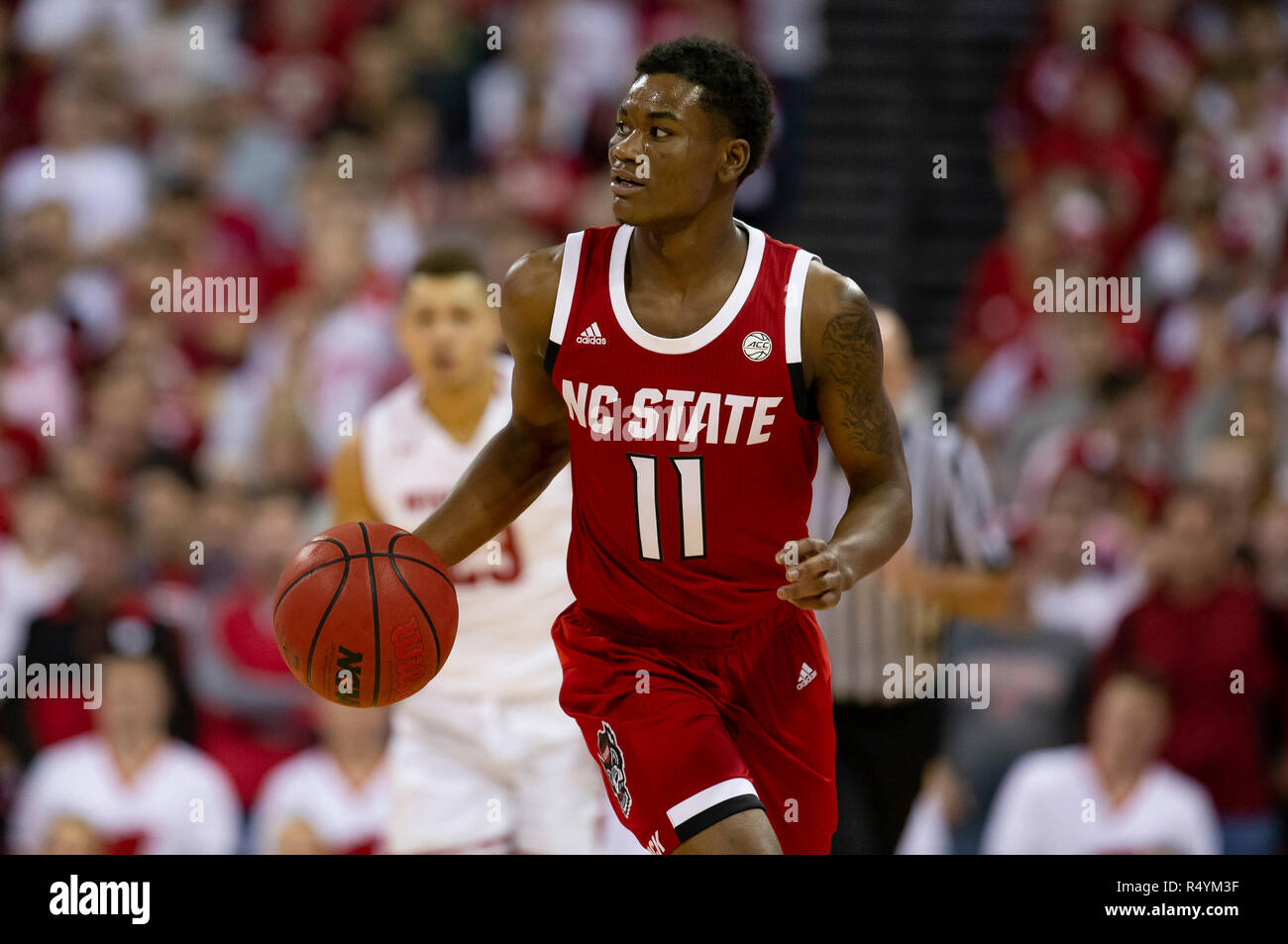 Madison, WI, USA. 27th Nov, 2018. North Carolina State Wolfpack guard ...