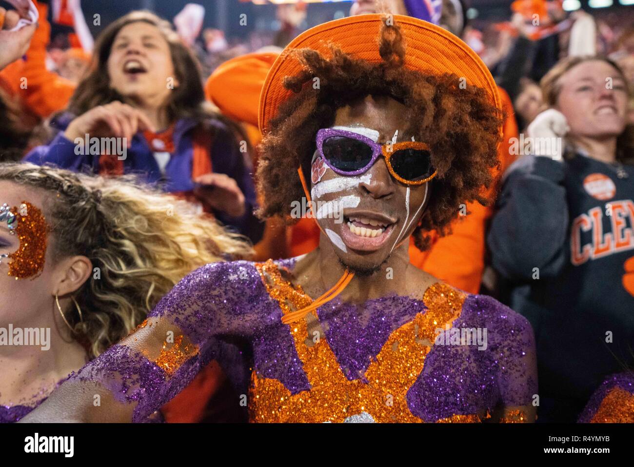 Clemson Tigers student fans during the NCAA college football game ...