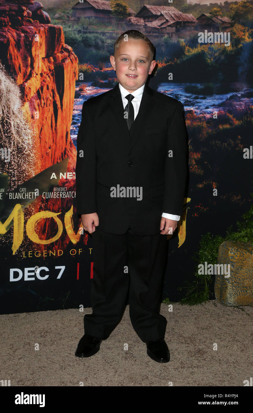 Hollywood, Ca. 28th Nov, 2018. Jackson Miller, at the Mowgli: Legend Of ...