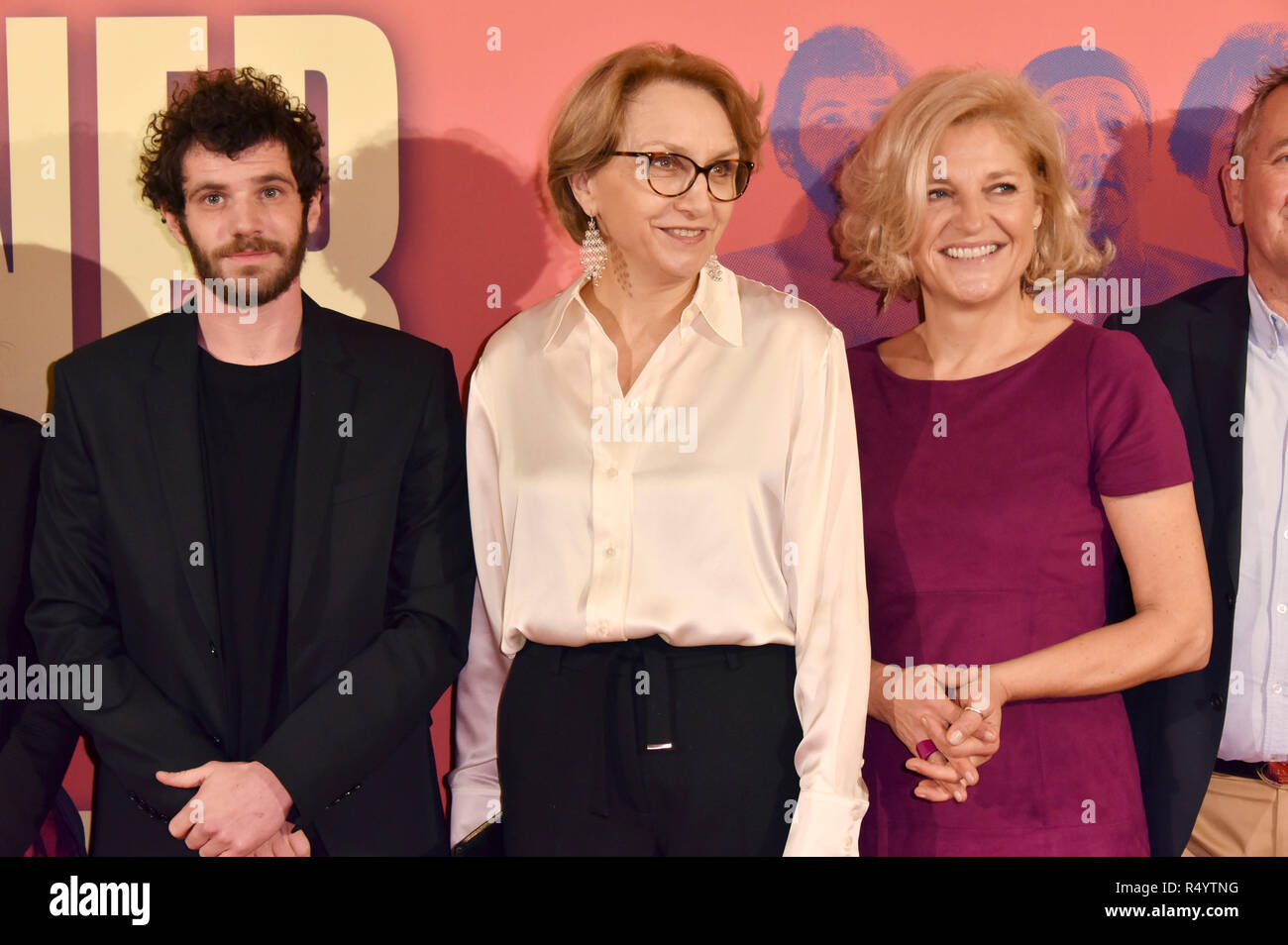Felix Moati, Anne-Marie Descôtes and Annette Gerlach at the premiere of ...