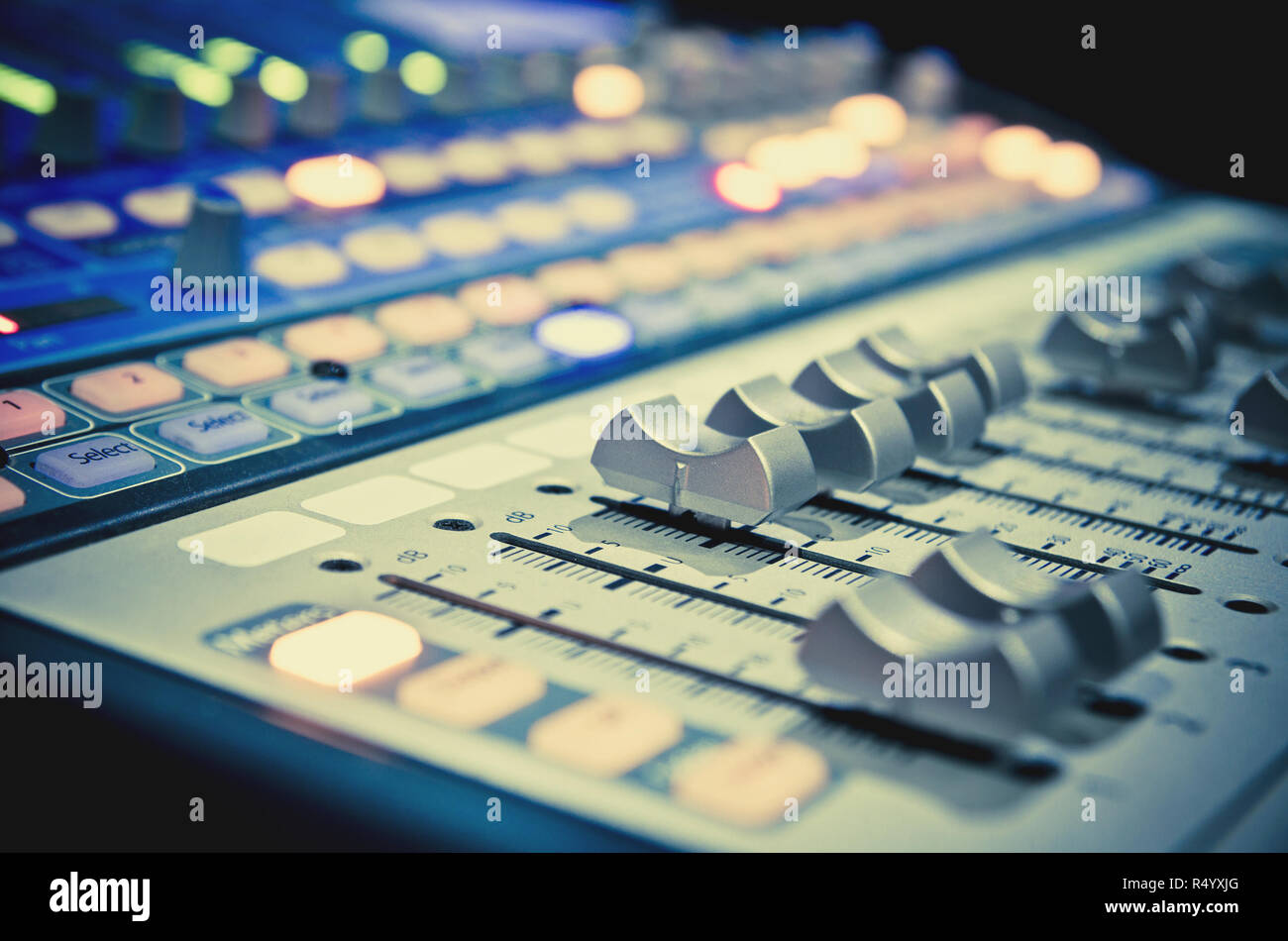 sound music mixer control panel Stock Photo - Alamy