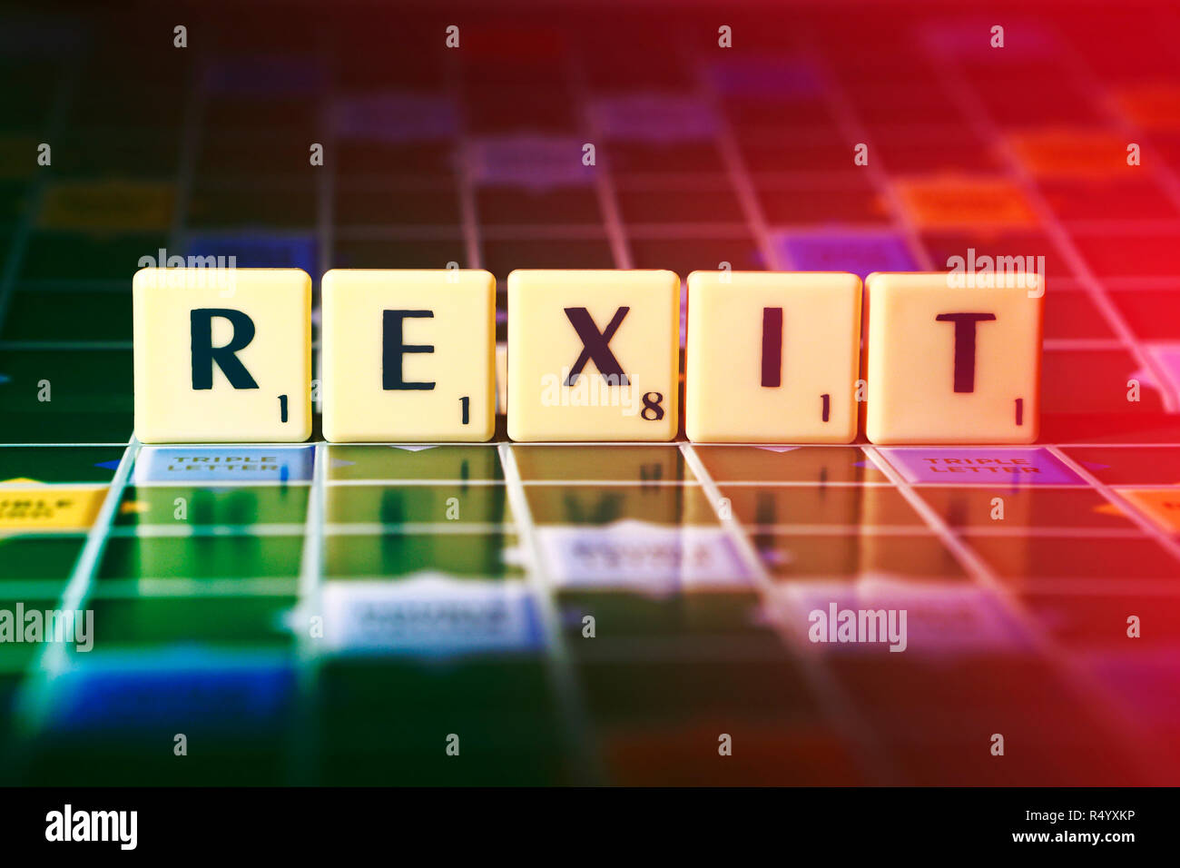 Rrexit written in scrabble tiles hi-res stock photography and images ...