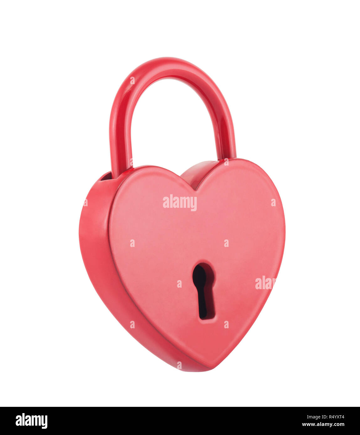 Red heart shape lock isolated on white with clipping path Stock Photo ...